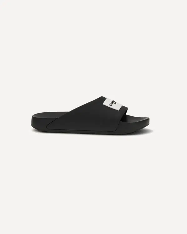 Givenchy Rubber Logo Slides - Black