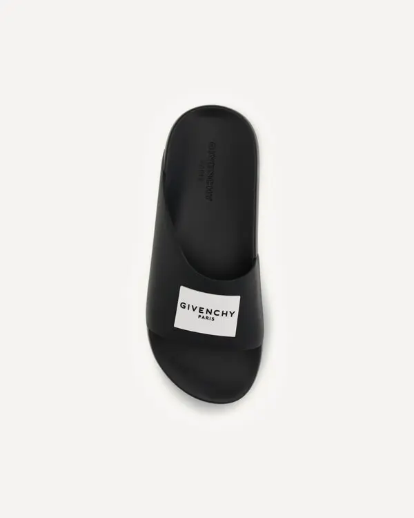 Givenchy Rubber Logo Slides - Black