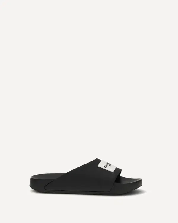 Givenchy Rubber Logo Slides - Black