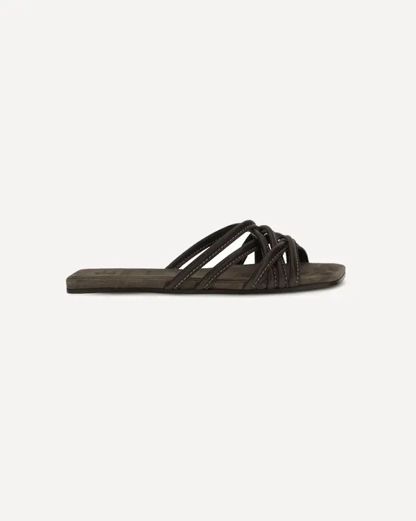 Brunello Cucinelli Flat Leather Sandals