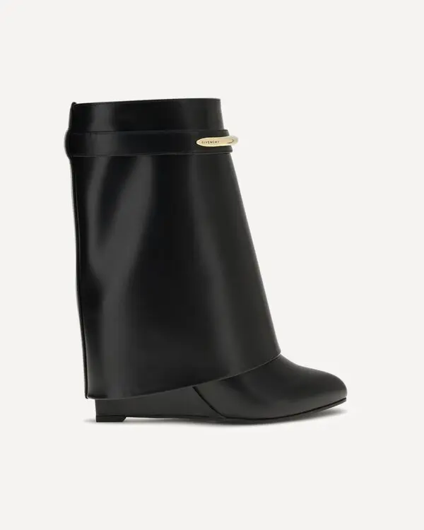 Givenchy Leather Shark Ankle Boots - Black