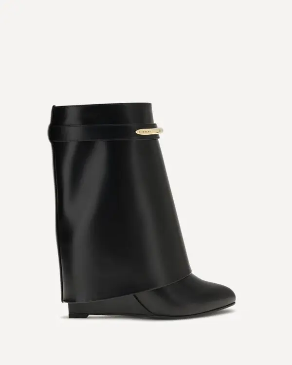 Givenchy Leather Shark Ankle Boots - Black