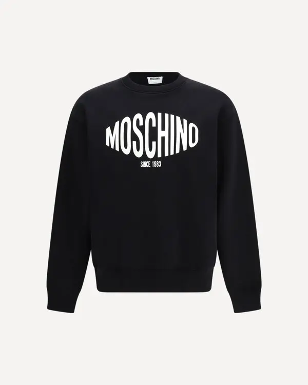 Moschino Printed Organic Cotton Sweatshirt - Black