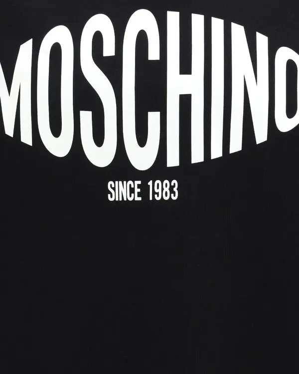 Moschino Printed Organic Cotton Sweatshirt - Black