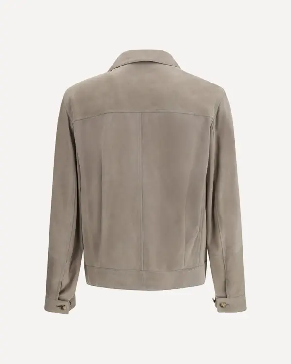 Brunello Cucinelli Suede Jacket - Khaki