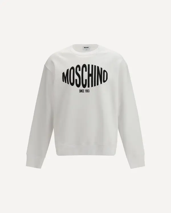 Moschino Printed Organic Cotton Sweatshirt - White