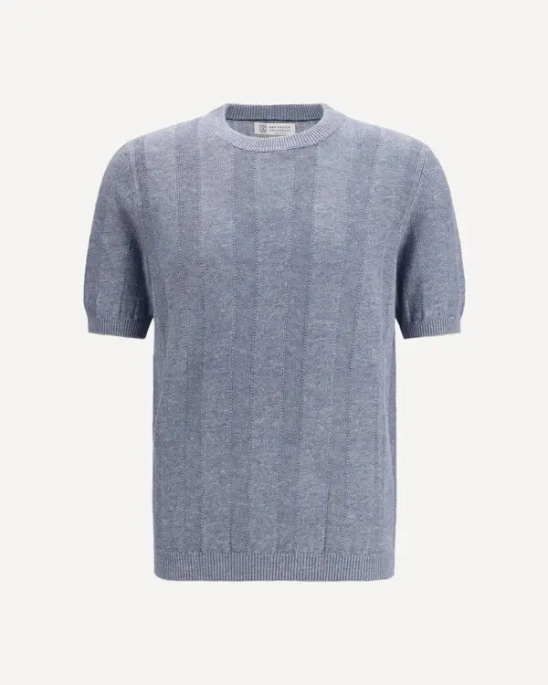 Brunello Cucinelli Short-sleeve Knitted Top