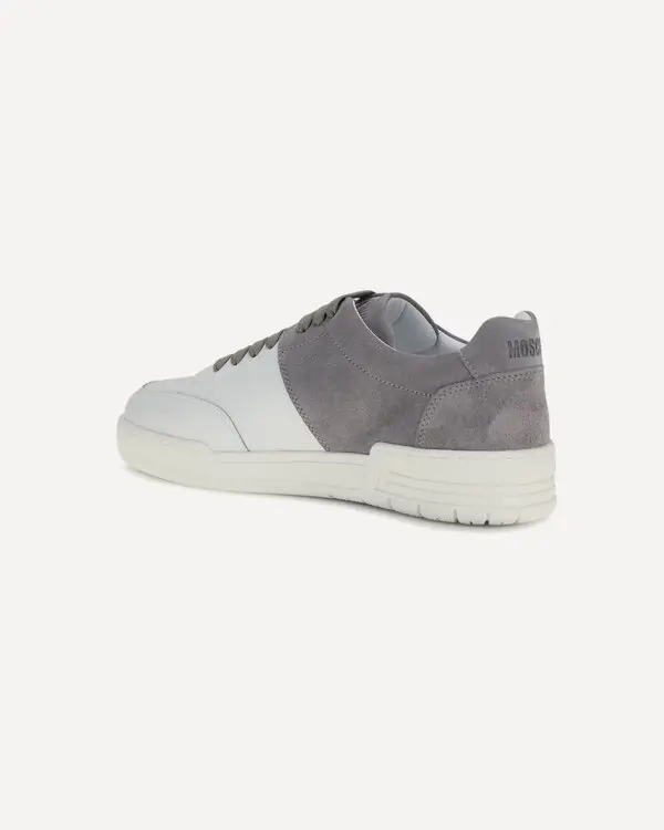 Moschino Paneled Leather And Suede Sneakers