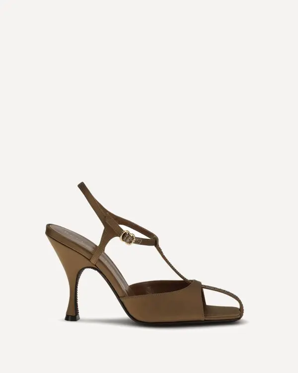 HERBERT LEVINE Embellished Open Toe Sandals