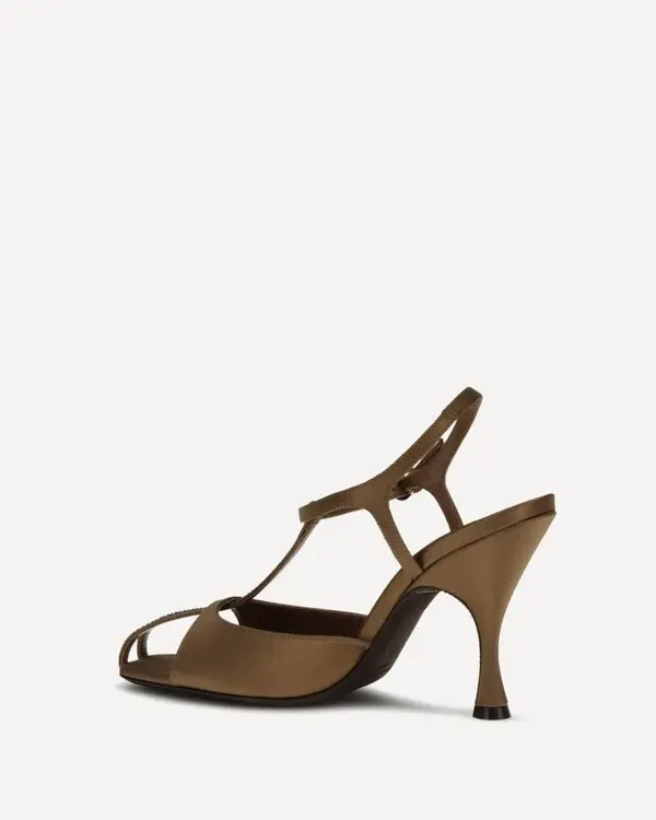 HERBERT LEVINE Embellished Open Toe Sandals
