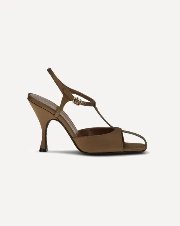 HERBERT LEVINE Embellished Open Toe Sandals