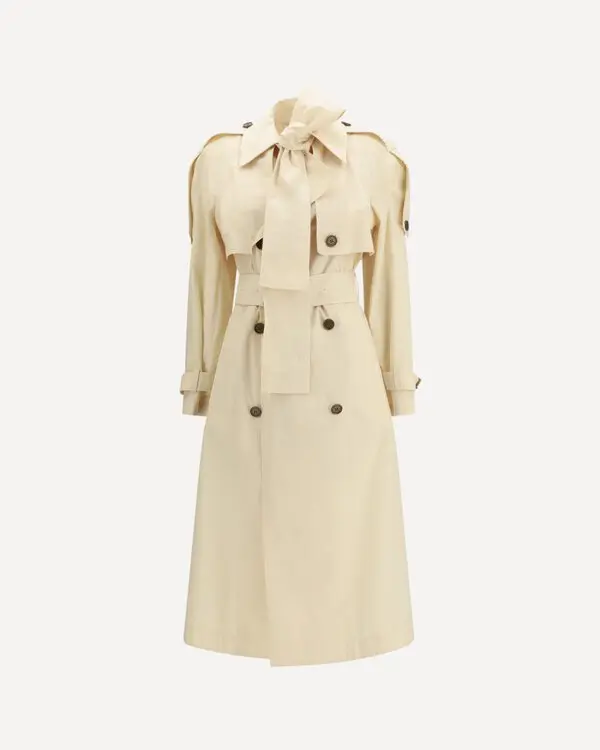 Burberry Long Trerose Trench In Canvas