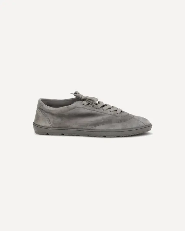 Brunello Cucinelli Suede Lace-up Sneakers - Grey