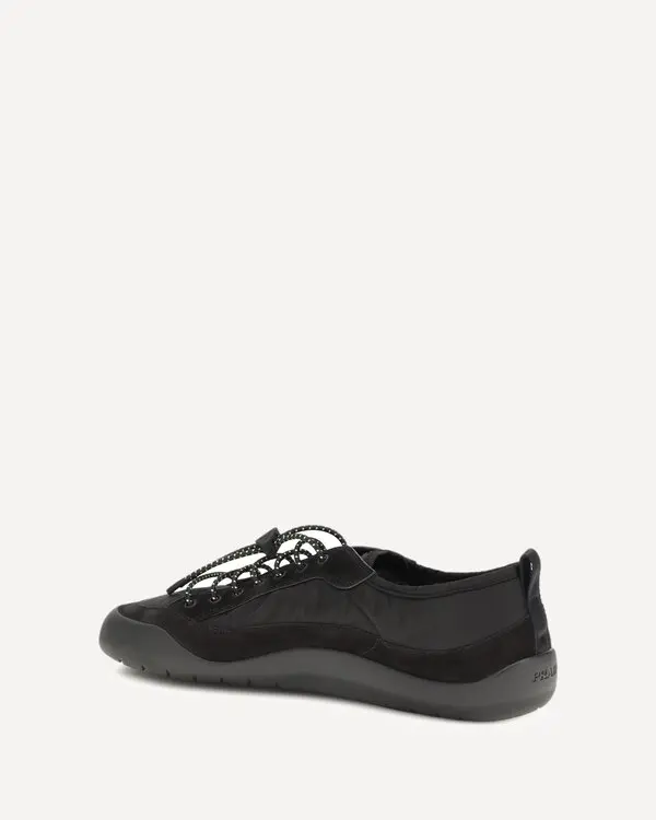 Prada Leather And Fabric Sneakers - Black