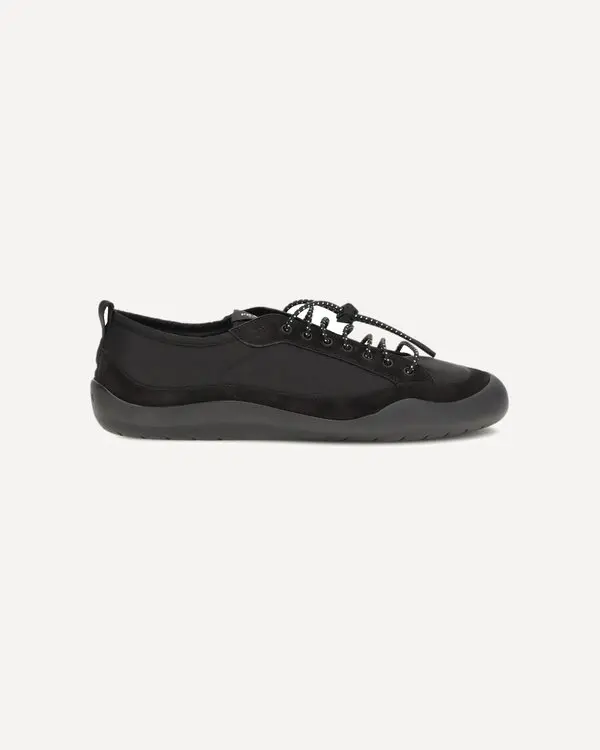 Prada Leather And Fabric Sneakers - Black