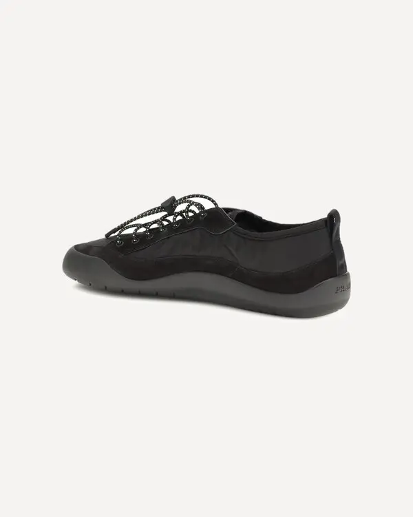 Prada Leather And Fabric Sneakers - Black