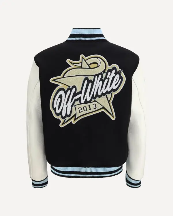 Off-White Varsity Star Logo Jacket - Black