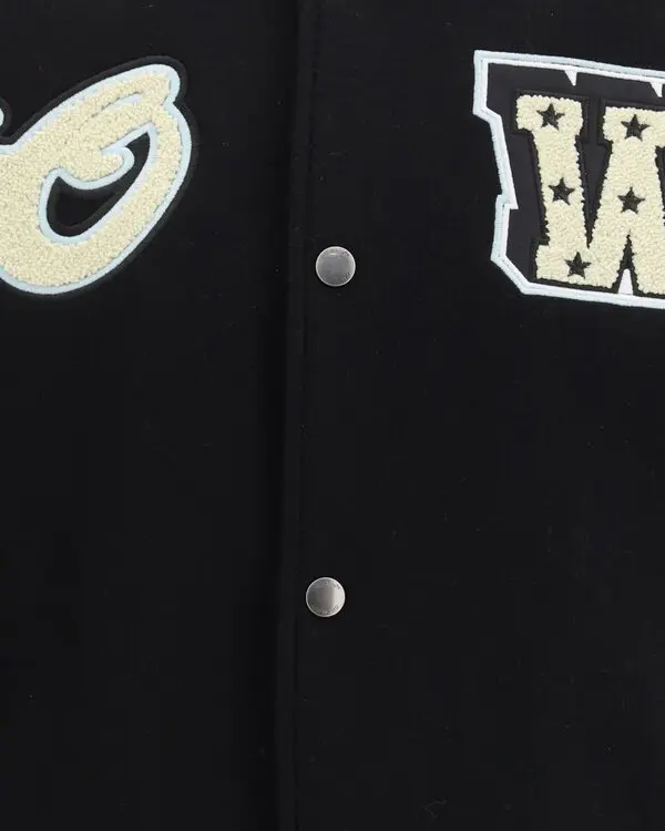 Off-White Varsity Star Logo Jacket - Black
