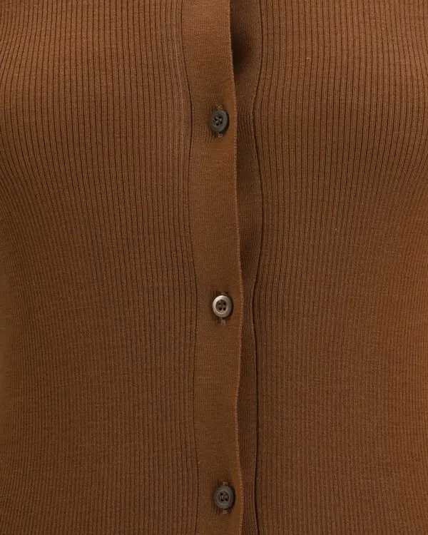 Prada Ribbed Virgin Wool Cardigan