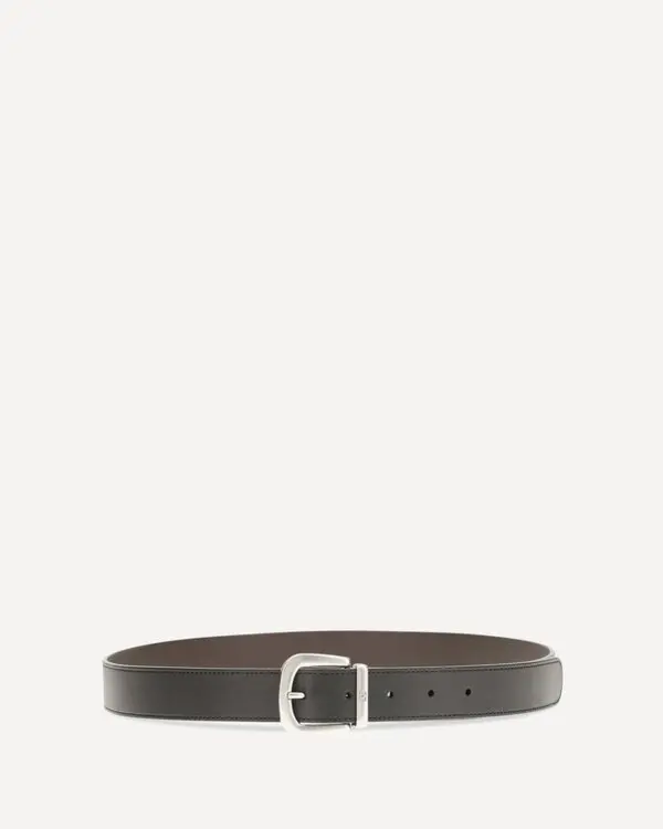 Valentino Garavani Reversible Leather Belt With V Logo Buckle