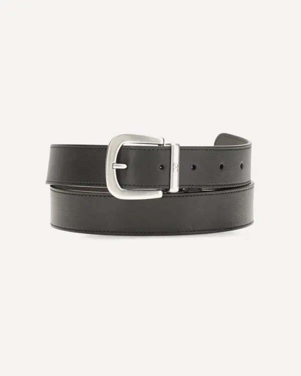Valentino Garavani Reversible Leather Belt With V Logo Buckle
