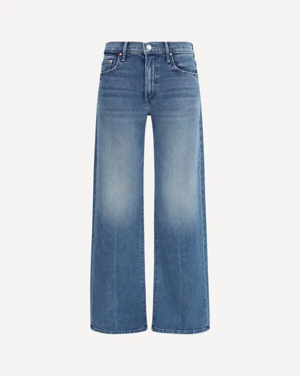 MOTHER Mid Rise Lasso Sneak Jeans - Light Blue