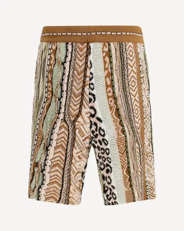LANEUS Geometric Print Bermuda Shorts