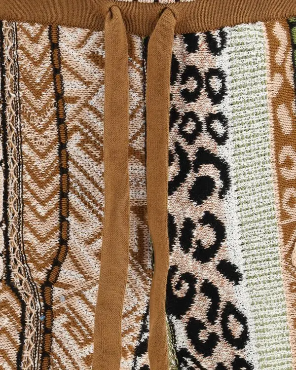 LANEUS Geometric Print Bermuda Shorts