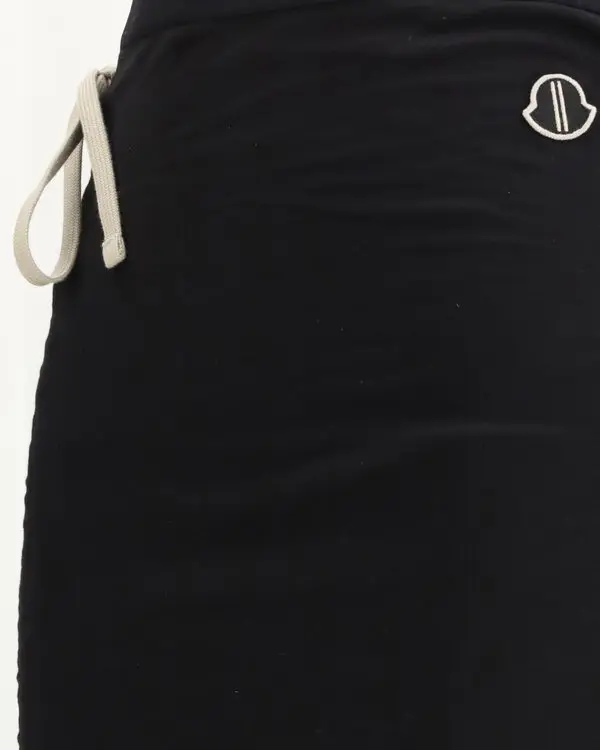 MONCLER + RICK OWENS Long Jersey Skirt With Drawstring And Slit - Black
