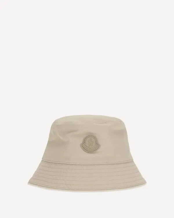 Moncler Cotton And Nylon Bucket Hat - Beige