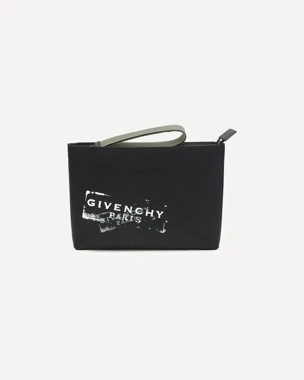 Givenchy Fabric Pouch With Zip Closure And Printed Logo
