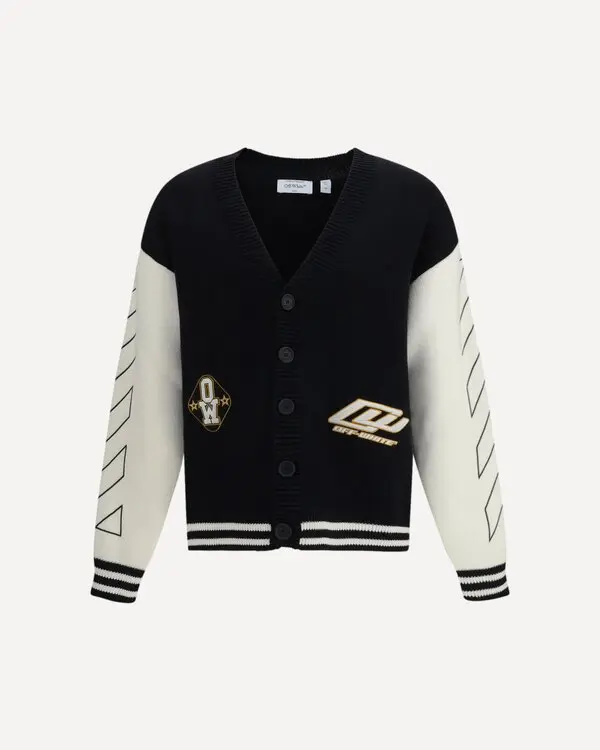 Off-White Star Logo Diagonal Varsity Cardigan