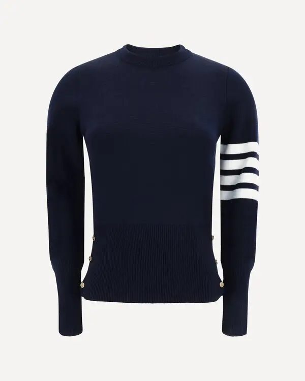 Thom Browne Virgin Wool Sweater With Signature Striping