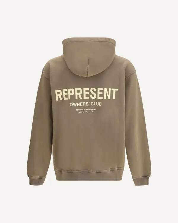 REPRESENT Owners Club Cotton Hoodie - Brown