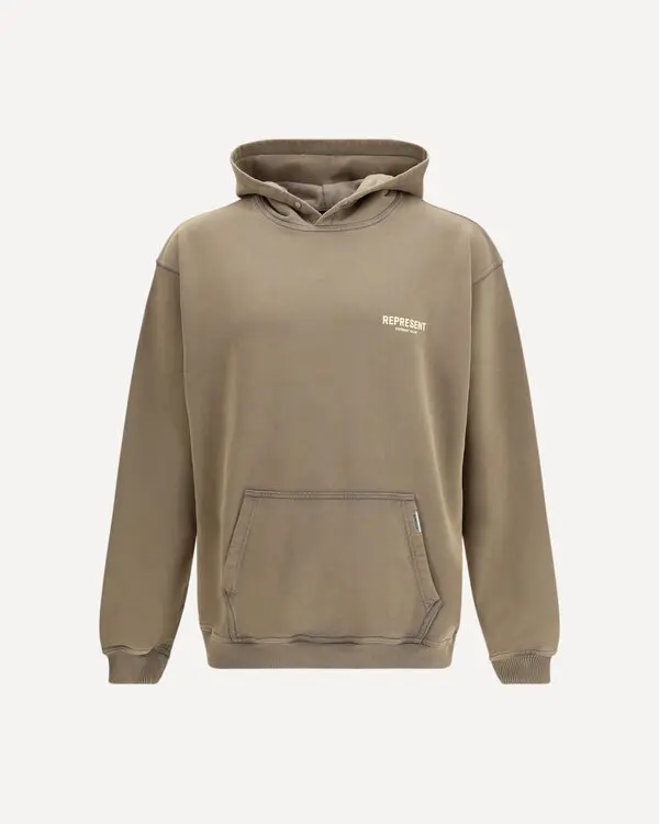 REPRESENT Owners Club Cotton Hoodie - Brown