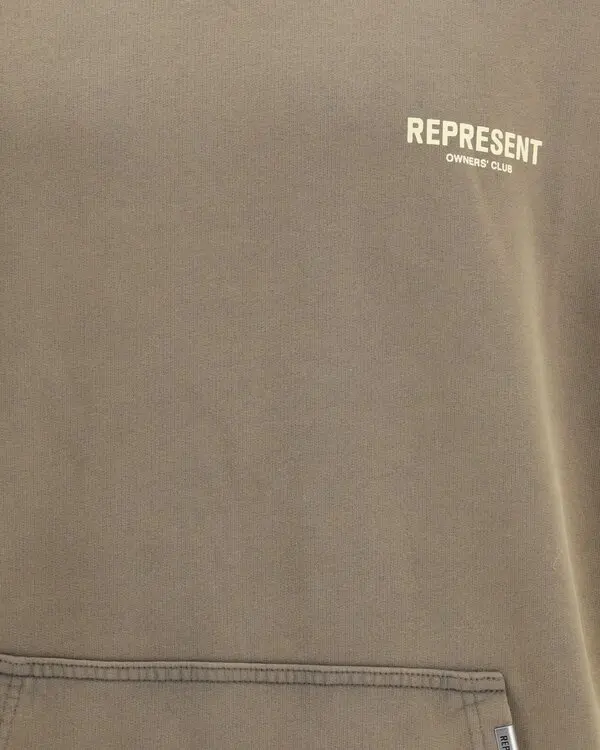 REPRESENT Owners Club Cotton Hoodie - Brown