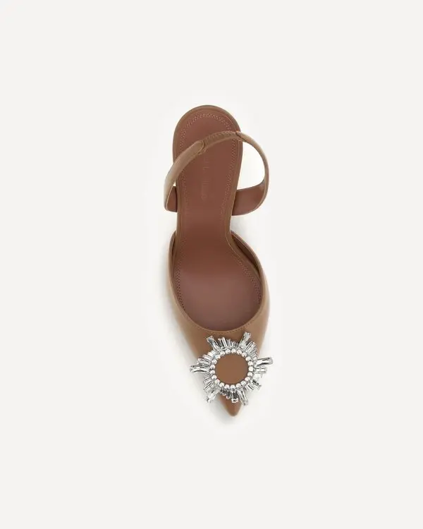 Amina Muaddi Begum Slingback Pumps - Brown
