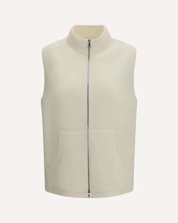 RIER Virgin Wool Vest - Cream