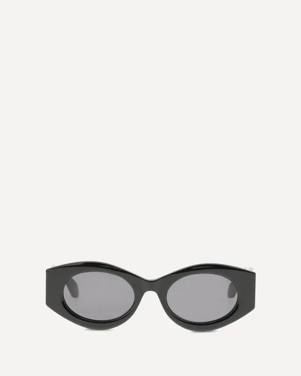Alaïa Oval Sunglasses - Black