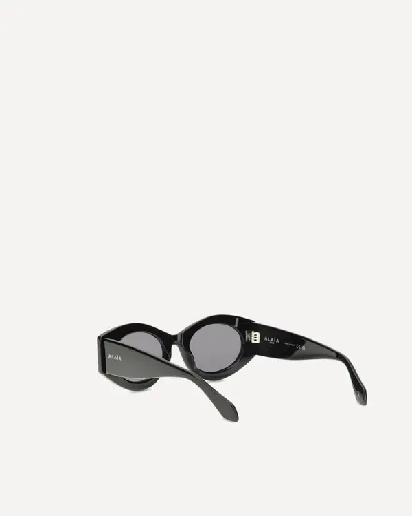 Alaïa Oval Sunglasses - Black