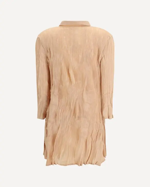 GONGDID DESIGN Pleated Shirt Dress