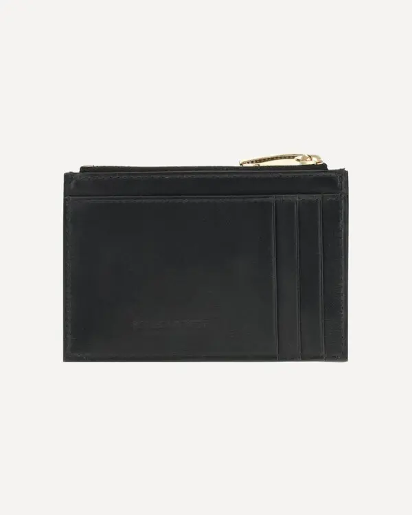 Bottega Veneta Lambskin Card Holder - Black