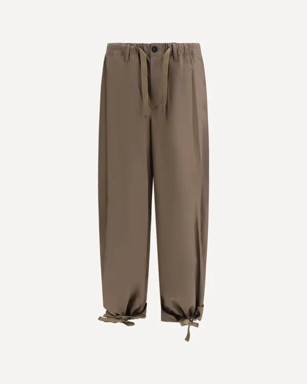 Sacai Cotton Pants With Elasticated Waistband And Drawstring