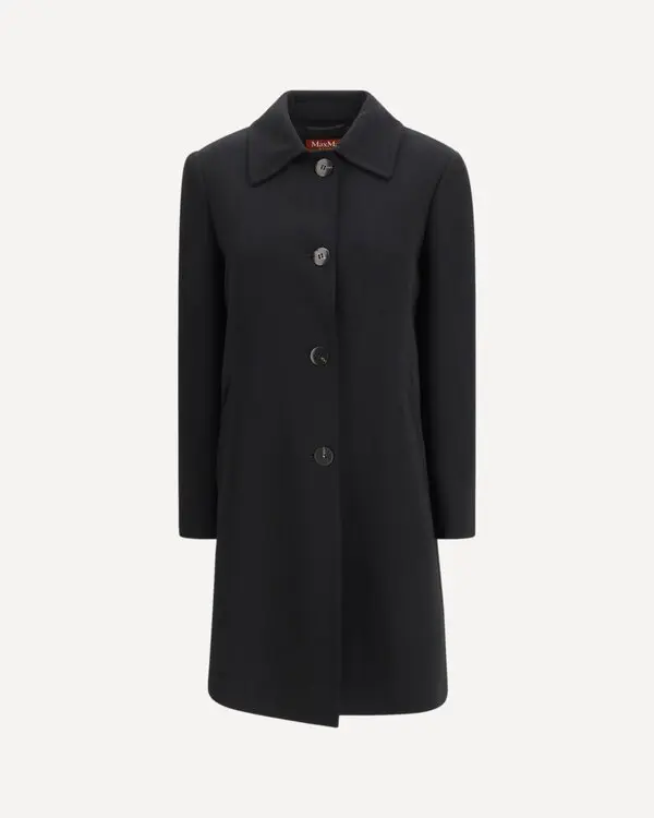 Max Mara Racconto Overcoat - Black