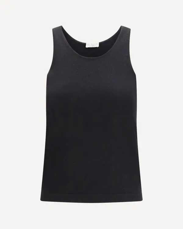 Brunello Cucinelli Sparkling Knit Tank Top - Black