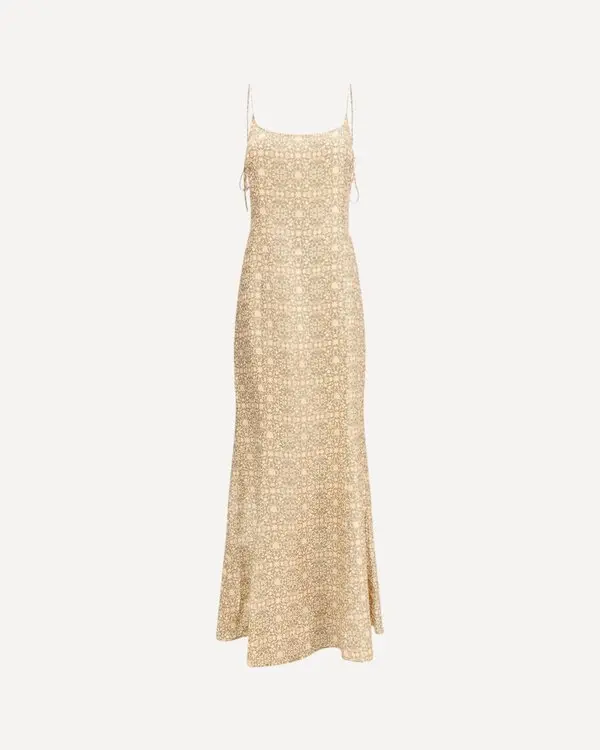 KRISTINA TI Sleeveless V-neck Maxi Dress With Adjustable Ties