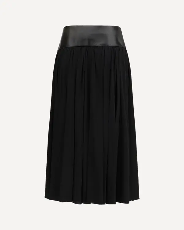 Alaïa Midi Skirt With Leather Belt