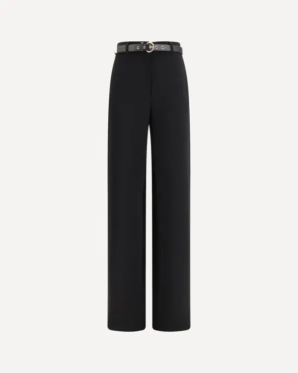 Max Mara Wide Leg Belted Trousers