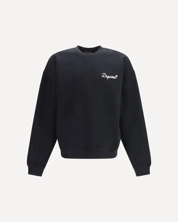 Dsquared2 Logo Cotton Sweatshirt - Black