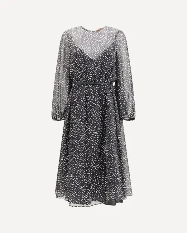 Max Mara Campo Polka Dot Silk Dress